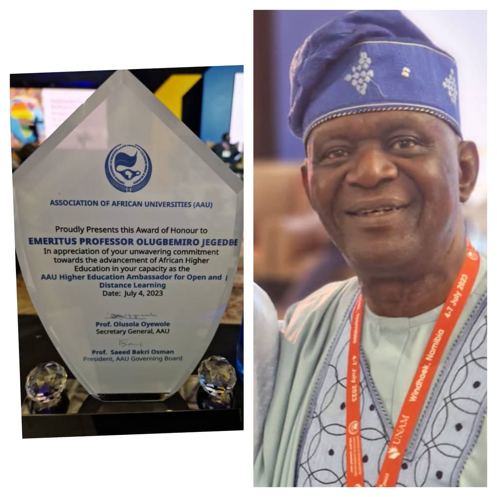 Professor Emeritus Olugbemiro Jegede Bagged Association of African ...