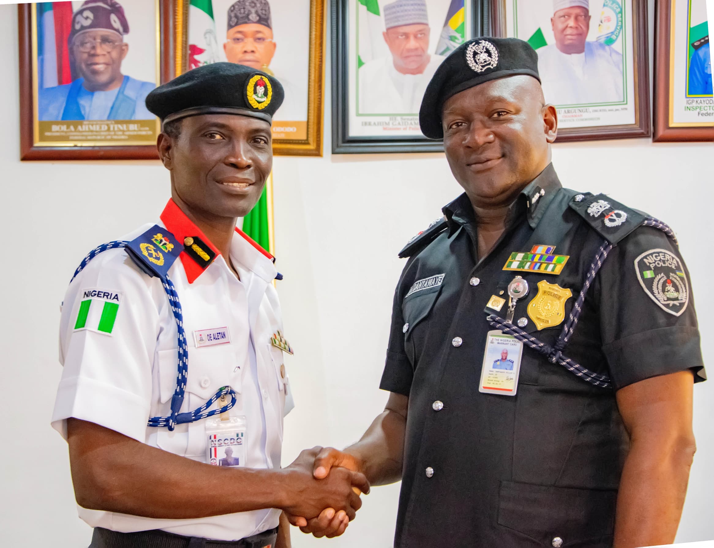 CP DANTAWAYE RECEIVES NEW COMMANDANT, NIGERIA SECURITY AND CIVIL ...